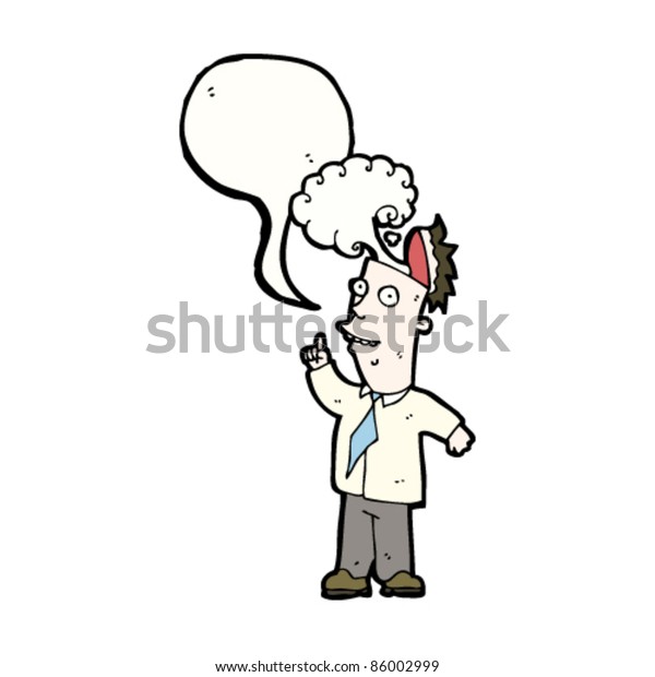 Cartoon Man Open Head Steam Coming Stock Vector (Royalty Free) 86002999 ...