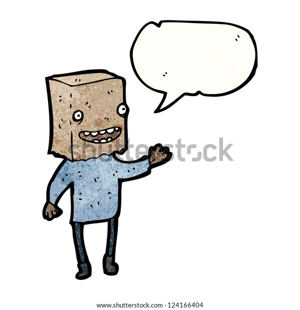 Cartoon Man Paper Bag On Head: เวกเตอร์สต็อก (ปลอดค่าลิขสิทธิ์ ...