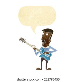 Cartoon Man Playing Guitar Stock Vector (Royalty Free) 282795455 ...
