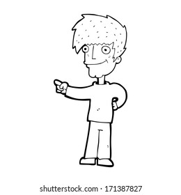 Cartoon Man Pointing Stock Vector (Royalty Free) 171387827 | Shutterstock