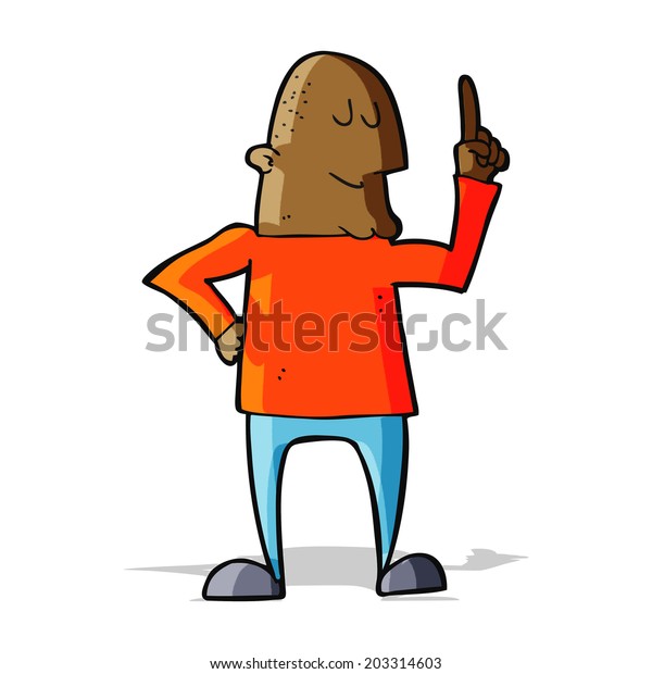 Cartoon Man Pointing Finger Stock Vector (Royalty Free) 203314603 ...
