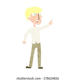 Cartoon Man Pointing Way Stock Illustration 180018362 | Shutterstock