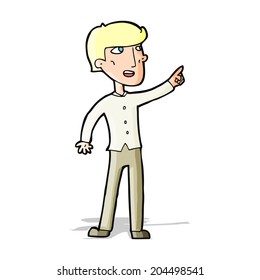 Cartoon Man Pointing Way Stock Vector (Royalty Free) 204498541 ...