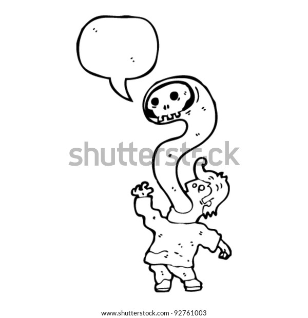 Cartoon Man Possessed By Demon Stock Vector (Royalty Free) 92761003 ...