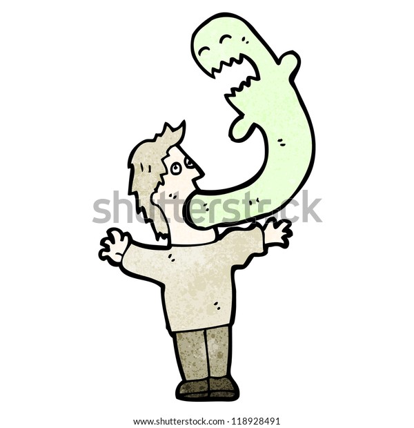 Cartoon Man Possessed By Ghost Stock Vector (Royalty Free) 118928491 ...