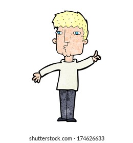 Cartoon Man Raising Point Stock Vector (Royalty Free) 174626633 ...