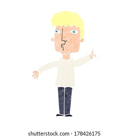 Cartoon Man Raising Point Stock Vector (Royalty Free) 178426175 ...