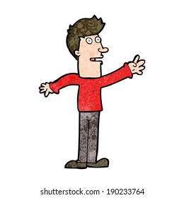 Cartoon Worried Man Reaching Stock Vector (Royalty Free) 189457169 ...