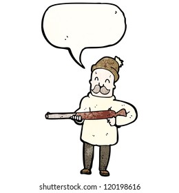 Cartoon Man Rifle Stock Vector (Royalty Free) 120198616 | Shutterstock