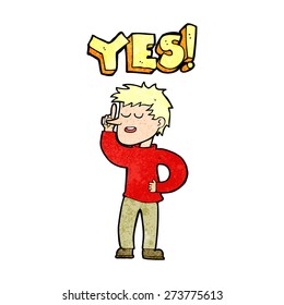 Cartoon Man Saying Yes Stock Vector (Royalty Free) 273775613 | Shutterstock