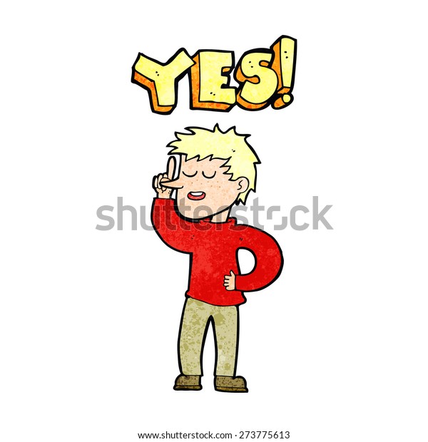 Cartoon Man Saying Yes Stock Vector (Royalty Free) 273775613 | Shutterstock