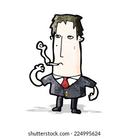 Cartoon Man Smoking Stock Vector (Royalty Free) 224995624 | Shutterstock