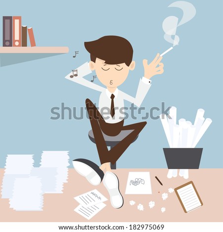 Cartoon Man Smoking Stock Vector (Royalty Free) 182975069 - Shutterstock