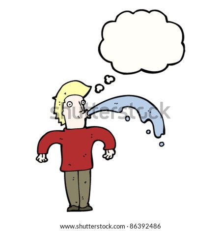 Cartoon Man Spitting Water Stock Vector (Royalty Free) 86392486 ...