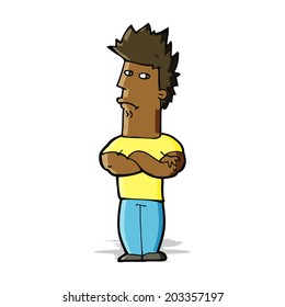 Cartoon Man Sulking Stock Vector (Royalty Free) 203357197 | Shutterstock