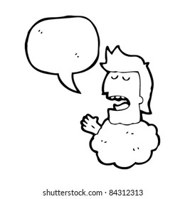 Cartoon Man Head Clouds Talking: เวกเตอร์สต็อก (ปลอดค่าลิขสิทธิ์ ...