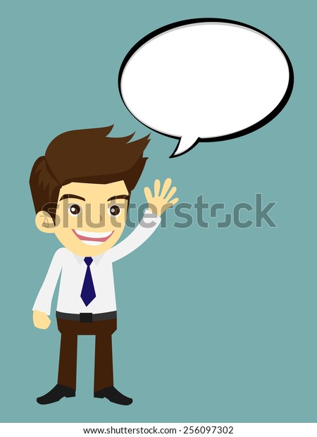 Cartoon Man Talking Speech Balloon Stock Vector (Royalty Free ...