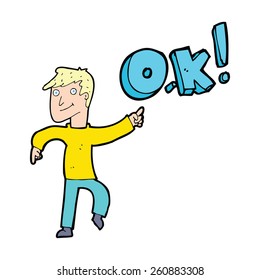 Cartoon Man Thinking Ok Stock Vector (Royalty Free) 260883308 ...
