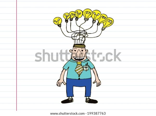 Cartoon Man Thinking Style Illustration Stock Vector (Royalty Free ...