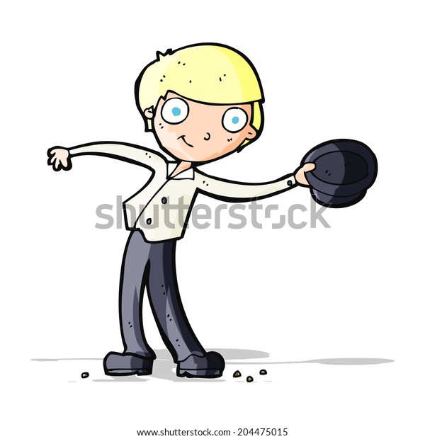 Cartoon Man Tipping Hat Stock Vector (Royalty Free) 204475015 ...