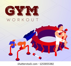 Cartoon Man Training Instructor Gym Stock Vector (Royalty Free ...