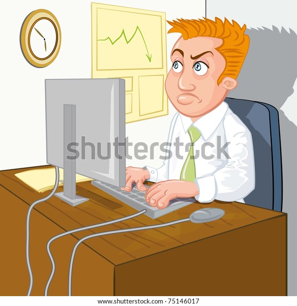 Cartoon Man Waiting Home Time He Stock Vector (Royalty Free) 75146017 ...