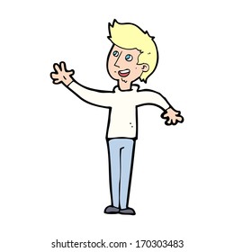 Cartoon Man Waving Stock Vector (Royalty Free) 170303483 | Shutterstock