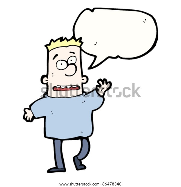 caricaturista haciendo adiós: vector de stock (libre de regalías ...