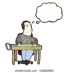 Cartoon Man Working Desk Stock Vector (Royalty Free) 120683683 ...