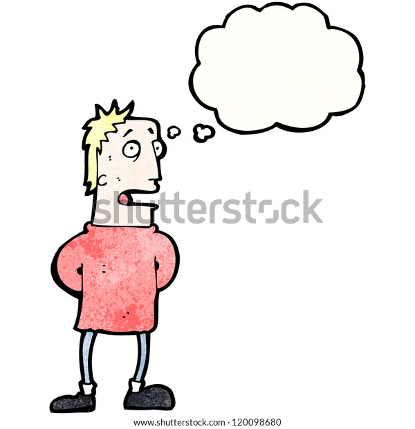 Cartoon Man Worrying Stock Vector (Royalty Free) 120098680 | Shutterstock