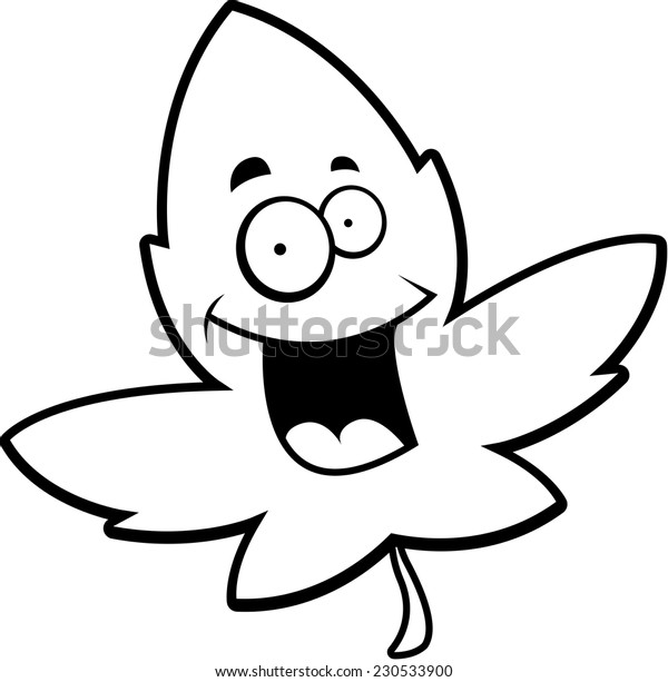 Cartoon Maple Leaf Smiling Happy Stock Vector (Royalty Free) 230533900 ...