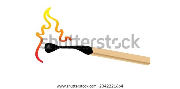 Cartoon Matches Matchstick Fire Flame Logo Stock Vector (Royalty Free ...