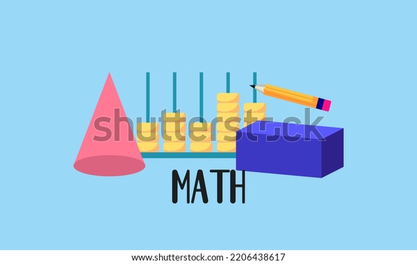 Cartoon Maths Elements Background Education Logo Stock Vector (Royalty ...