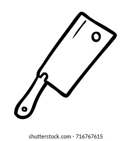 Cartoon Meat Cleaver Stock Vector (Royalty Free) 716767615 | Shutterstock