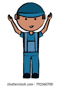 Cartoon Mechanic Man Icon Stock Vector (Royalty Free) 792360700 ...