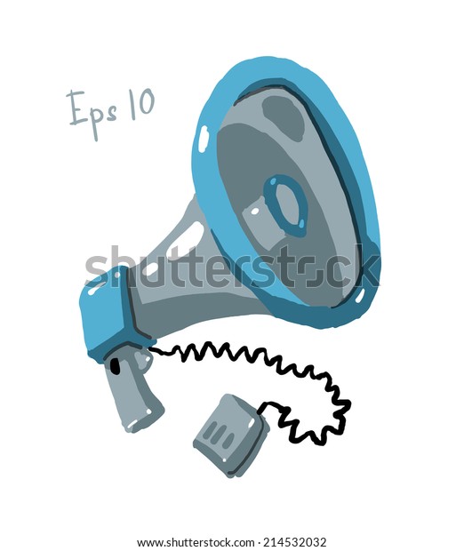Cartoon Megaphone Vector Illustration Image Isolated Stock Vector ...
