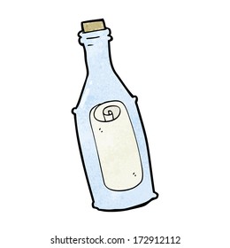 Cartoon Message Bottle Stock Vector (Royalty Free) 172912112 | Shutterstock