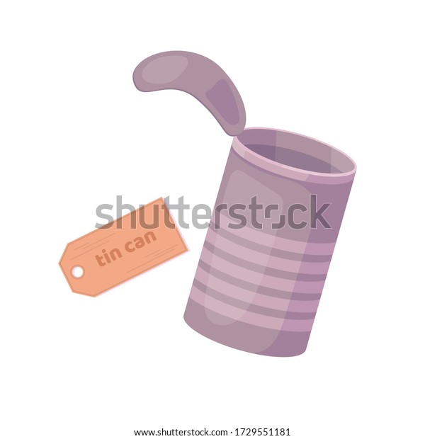 Cartoon Metallic Tin Can Vector Flat Stock Vector (Royalty Free ...