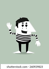 Cartoon Mime Stock Vector (Royalty Free) 260929823 | Shutterstock