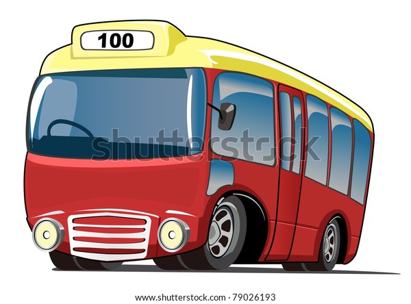 Cartoon mini bus