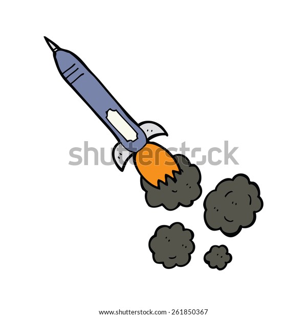 Cartoon Missile Stock Vector (Royalty Free) 261850367 | Shutterstock
