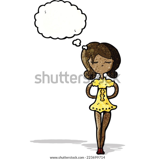 Cartoon Model Woman Stock Vector (Royalty Free) 223699714 | Shutterstock