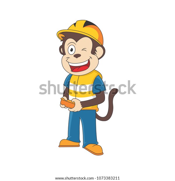 Cartoon Monkey Remote Stock Vector (Royalty Free) 1073383211 | Shutterstock