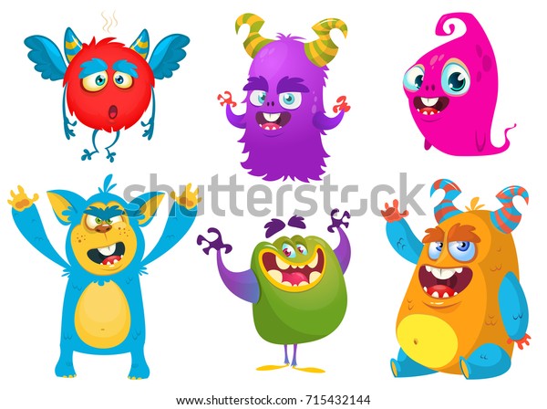 Monstruos de caricaturas. Conjunto vectorial de: vector de stock (libre ...