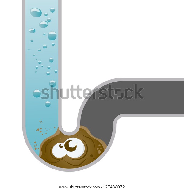 Cartoon Mud Blocked Drain Stock Vector (Royalty Free) 127436072