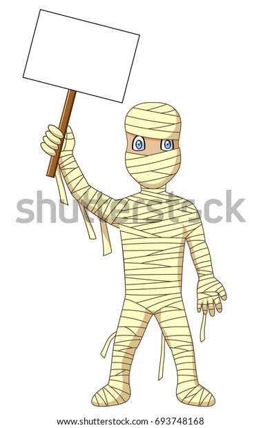 Cartoon Mummy Sign Vector Illustration Stock Vector (Royalty Free ...