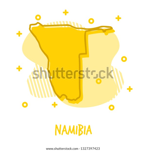 Cartoon Namibia Map Stock Vector (Royalty Free) 1327397423 | Shutterstock