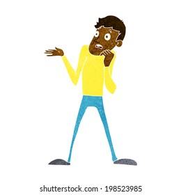 Cartoon Nervous Man Stock Vector (Royalty Free) 198523985 | Shutterstock