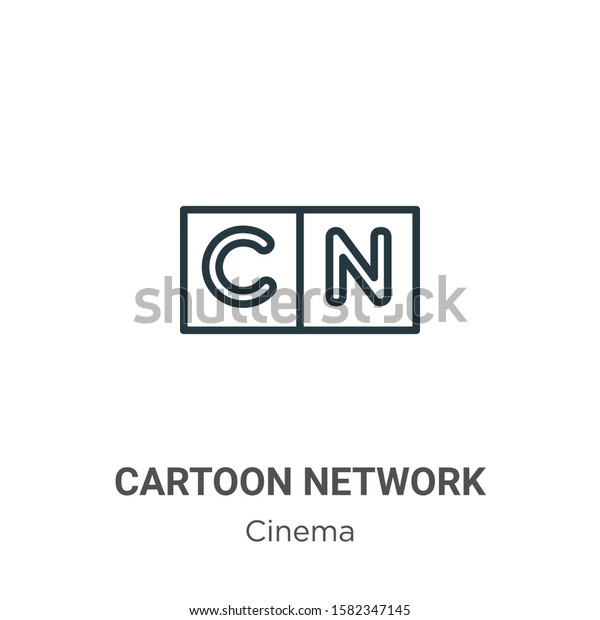 Cartoon Network Outline Vector Icon Thin Stock Vector (Royalty Free ...