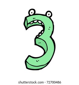 Cartoon Number 3 Stock Vector (Royalty Free) 72700486 | Shutterstock
